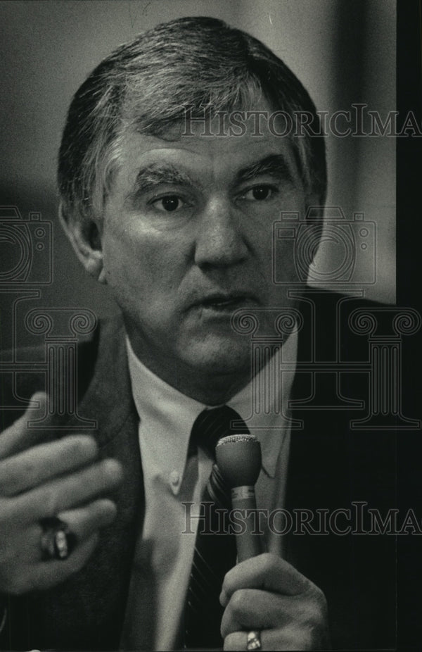 1987 Press Photo Green Bay Packers Football Coach Forrest Gregg About ...