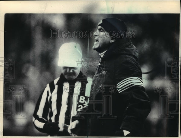 1984 Press Photo Green Bay Packers football coach Forrest Gregg ...