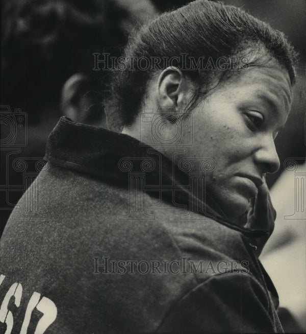 1986 Press Photo Doris Jackson in jail jacket pleads guilty to neglect ...