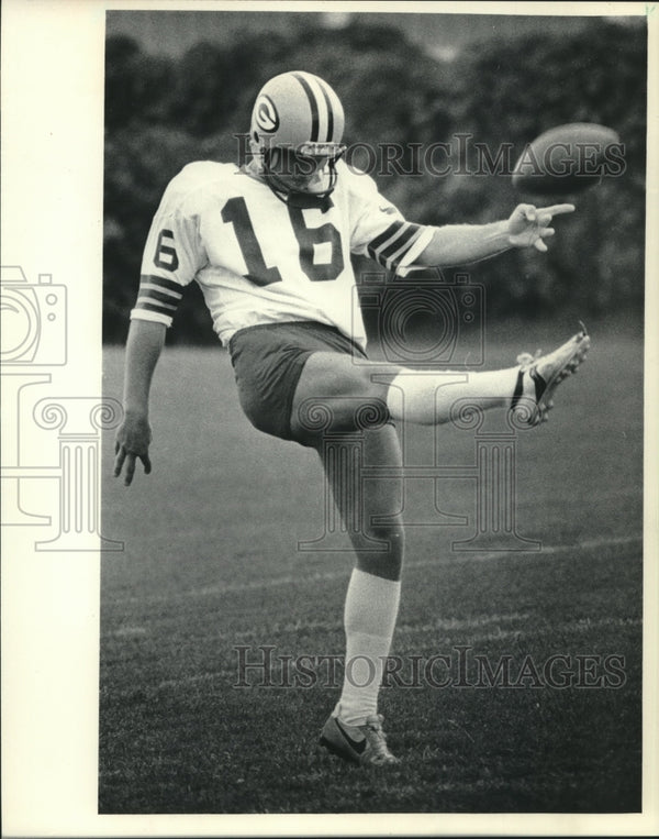 1983 Press Photo Green Bay Packers' punter Ray Stachowcicz in spring t ...