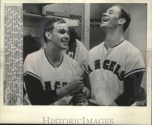 1966 Press Photo California Angel Baseball Players Paul Schaal, Rick ...