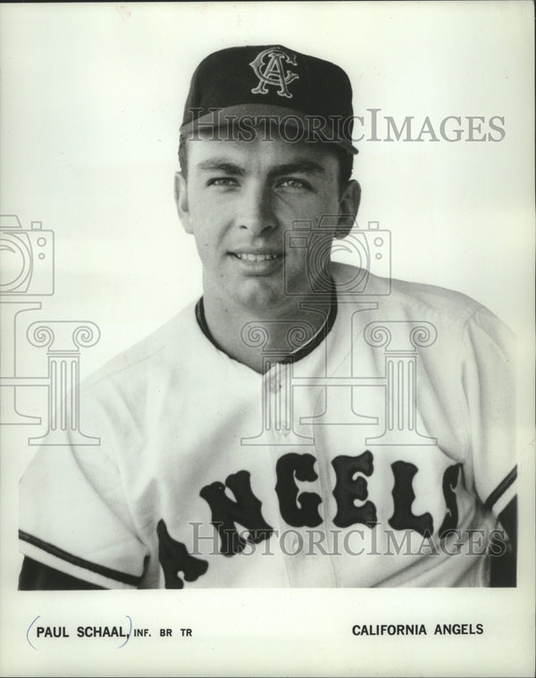 1969 Press Photo California Angels baseball player, Paul Schaal ...