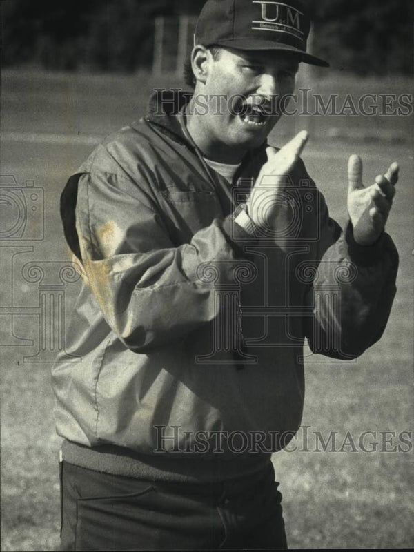 1990 Press Photo Tom Taraska, Hartland Arrowhead High School boys ...