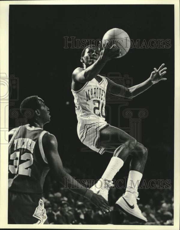 1981 Press Photo Marquette University basketball player Mandy Johnson ...