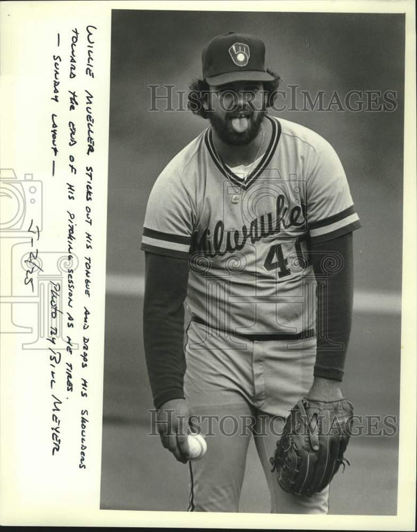 1982 Press Photo Willie Mueller at Brewer Baseball Spring Training ...