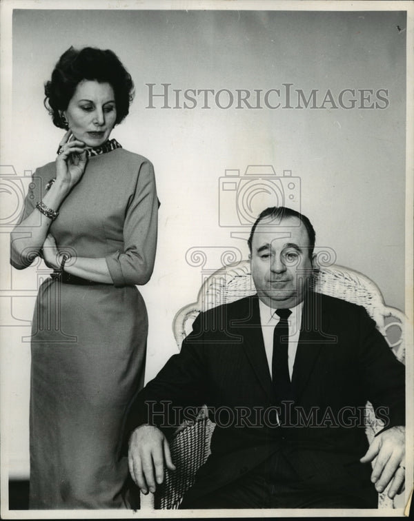 1961 Press Photo John C. Beecher and Jane Hoffman in The American Dream ...
