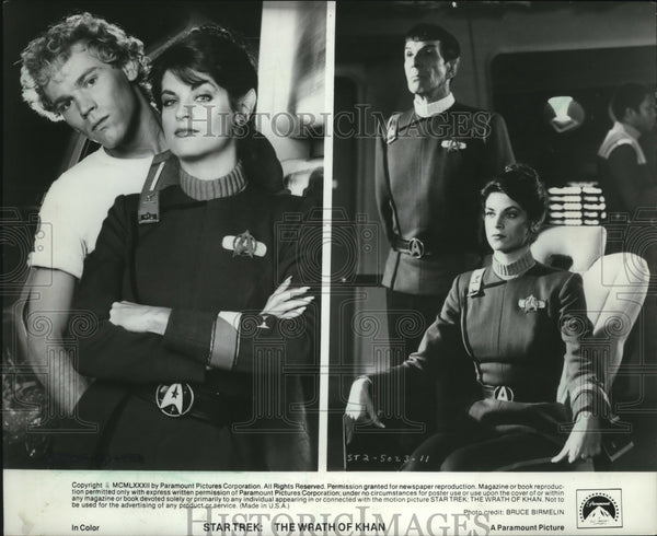 1982 Press Photo Merritt Butrick and Kristie Alley, Star Trek: The ...