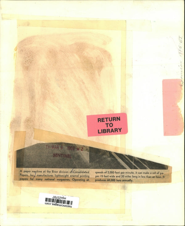 1969 Press Photo Paper Machine at the Biron Division of Consolidated ...