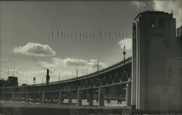 1940 Press Photo Modern Highway Bridge Over The Fox River In De Pere ...