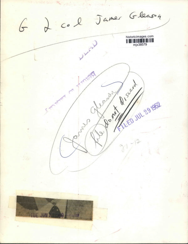 1952 Press Photo James Gleason, Actor - mjx38579 - Historic Images