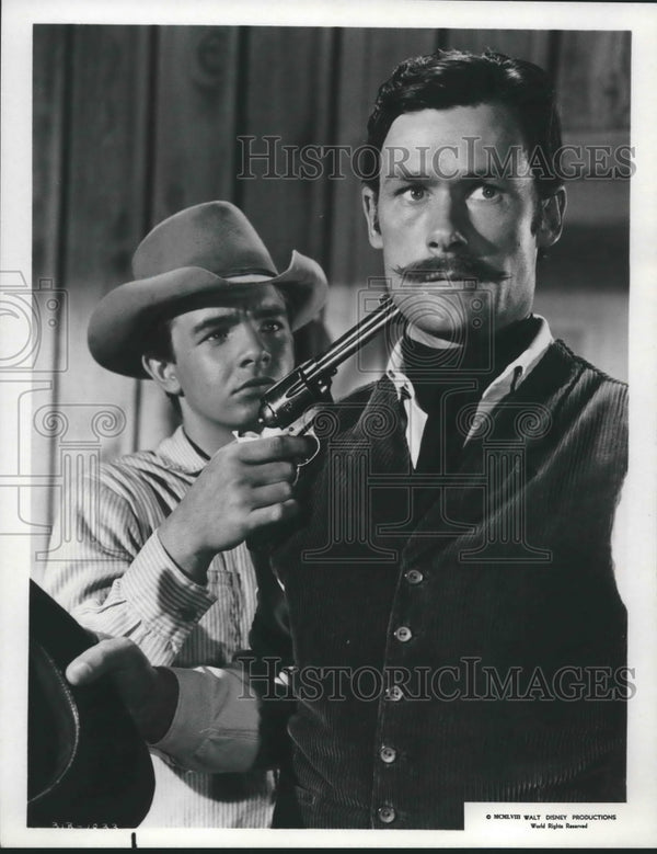 1967 Press Photo Actors Roger Mobley and Ron Hayes star in "Gallegher ...