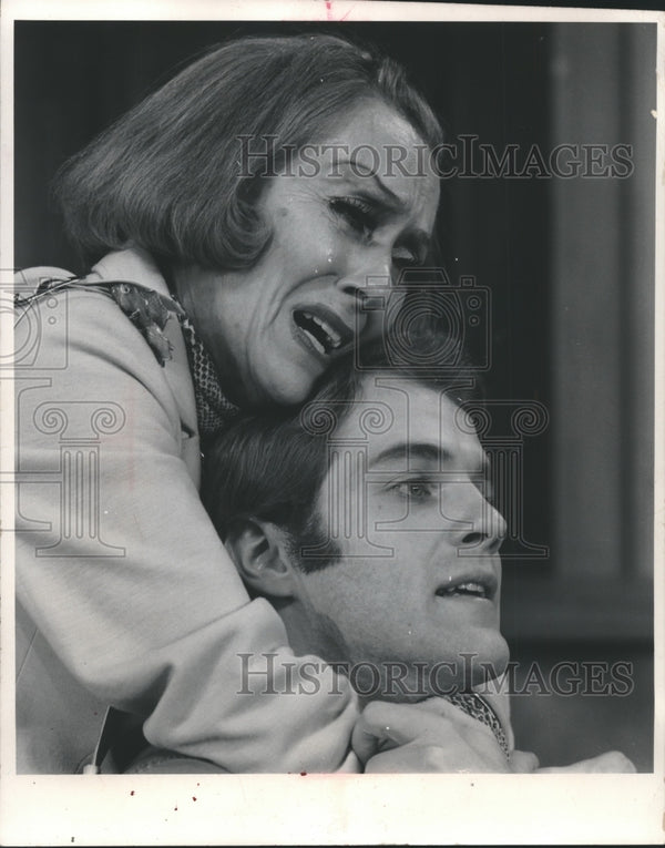 1971 Press Photo Gloria Swanson and David Huffman star in "Butterflies ...
