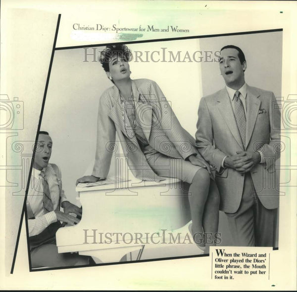 1983 Press Photo The Wizard, Mouth and Oliver for Christian Dior ...