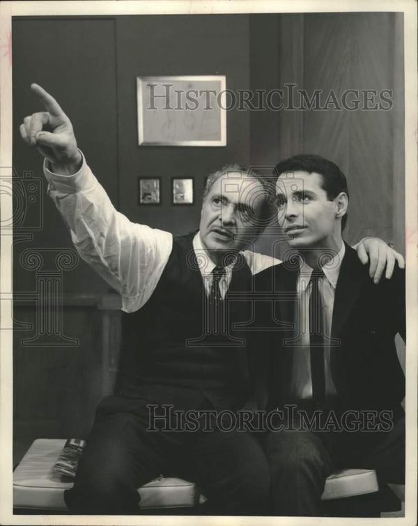 1962 Press Photo Actors Sam Levene and Stewart Moss in "Seidman and So ...