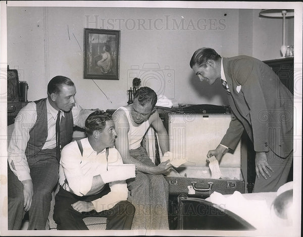 1937 Press Photo Roy Parmelee Larry French Tex Carleton Bill Lee ...