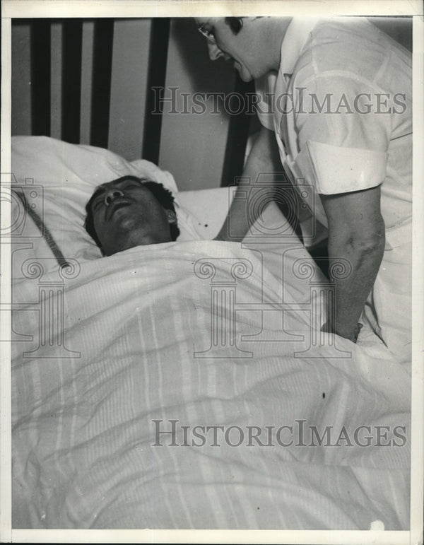1937 Press Photo Luke Chang Chinese Hurt In Plane Wreck With Frank ...