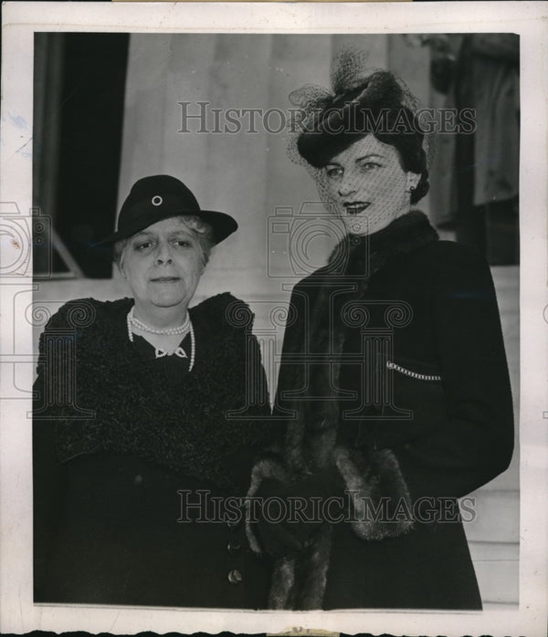 1938 Press Photo Mrs. Anthony Eden and Lady Lindsay at the Lincoln ...