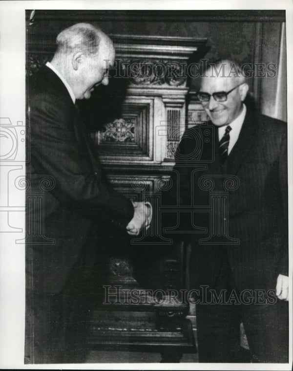1968 Press Photo US Secretary of State Dean Rusk Portuguese Premier ...