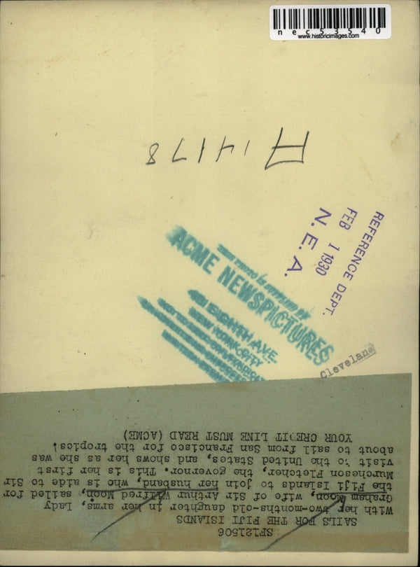 1930 Press Photo Lady Graham Moon sails to her husband Sir Arthur ...