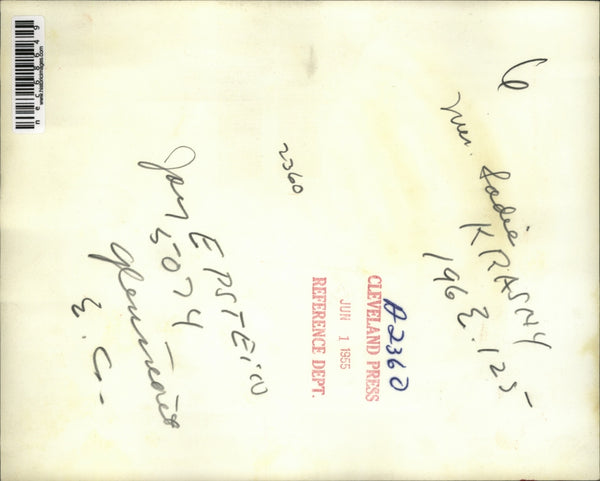 1955 Press Photo Mrs. Sadie Krasny and Jay Epstein - Historic Images