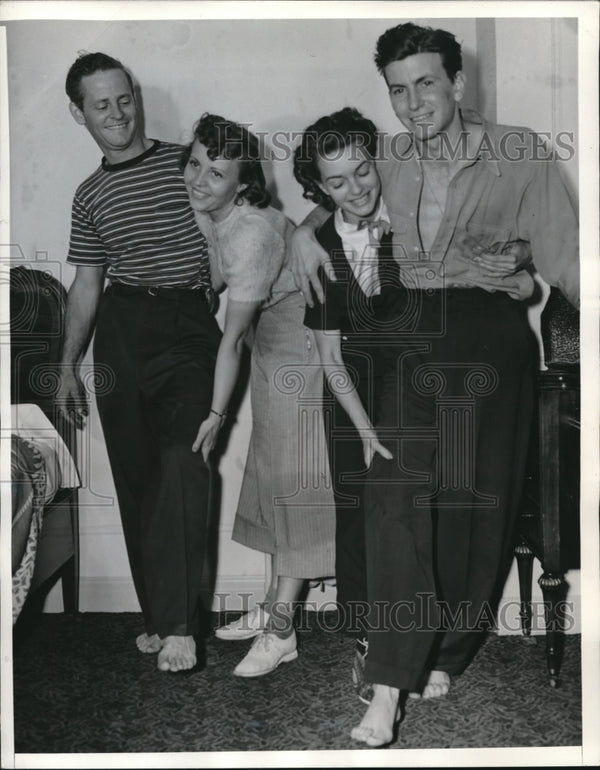1939 Press Photo Clyde Schlieper & Wife Ruth, Wes Carroll & Wife ...