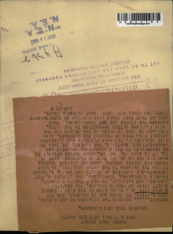 1923 Media Photo Detroit John H Avery Florence Olcott Indian Villiage ...