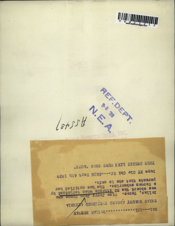 1939 Press Photo Miss Jerry Jane Wynne, Texas beauty aboard - Historic ...