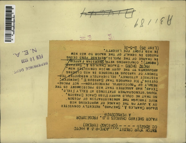 1931 Press Photo Major Charles Shepard Murder Trial Appeal Sheridan ...