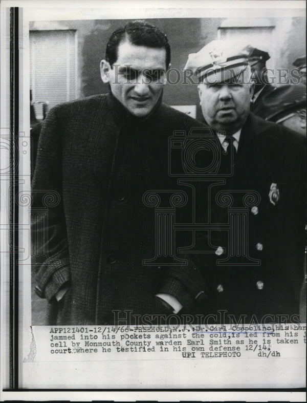 1966 Press Photo Dr Carl Coppolino and warden Earl Smith heading to ...