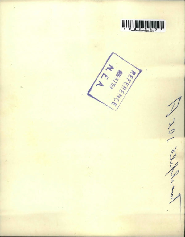 1959 Press Photo Elephant Toppi with her owner Clarence Vernon and Tim ...