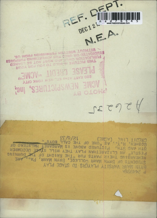 1933 Press Photo Margaret Halstead of Goshen as one of the call boys in ...