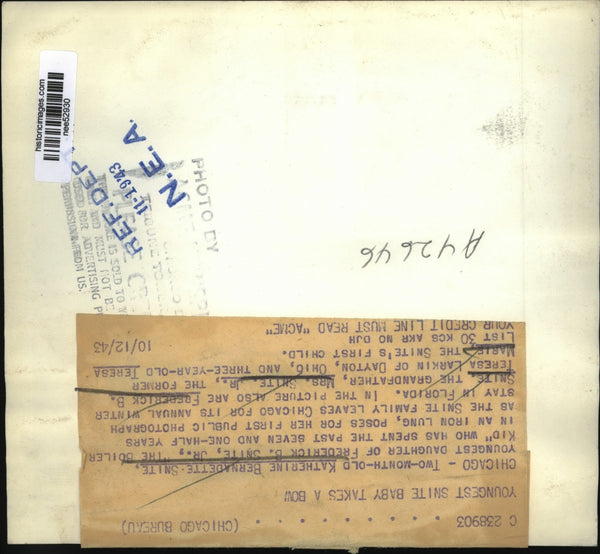 1943 Press Photo Frederick Snite Jr. first public photograph with his ...