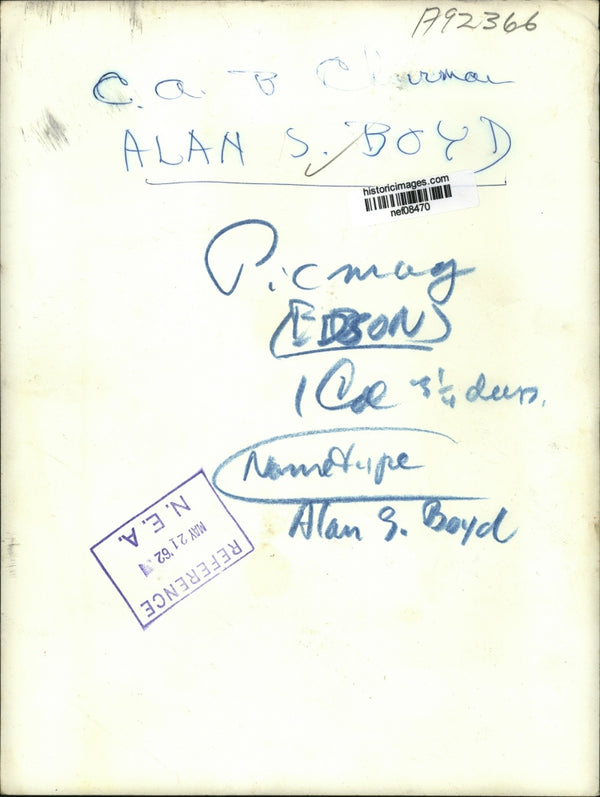 1962 Press Photo Alan S. Boyd, first Secretary of Transportation ...