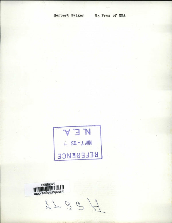 1963 Press Photo Herbert Walker, Ex-President of the NEA - nef35960 ...