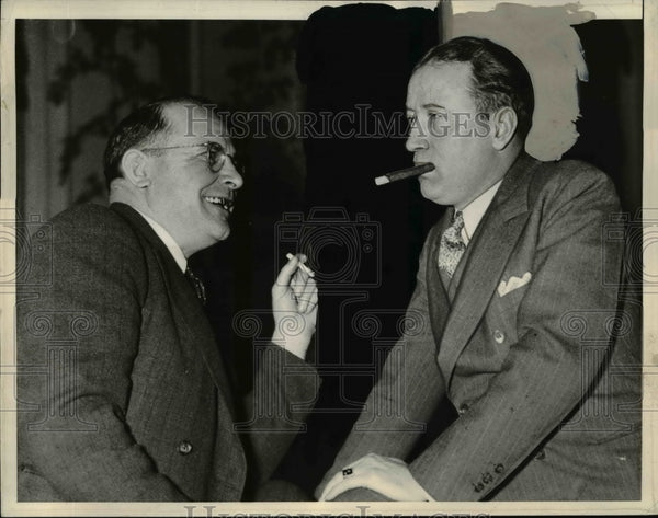 1937 Press Photo Dick Francis, Ray Edmunson at Soft Coal Conference ...