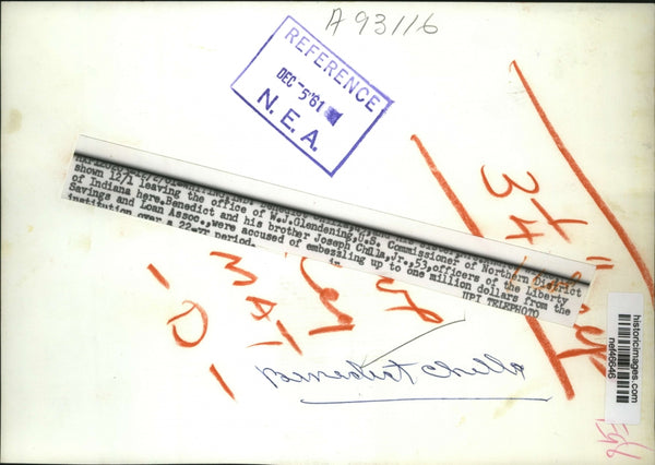 1961 Press Photo Benedict Chilla, sister Mrs. Andrew Witko leaving ...