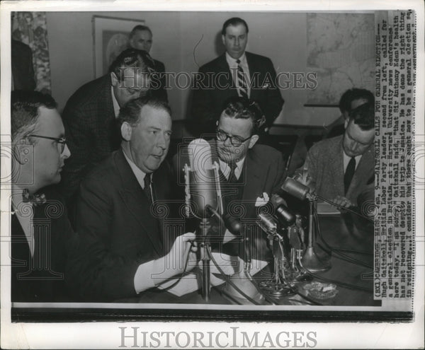 1955 Press Photo Hugh Gaitskell calls for general election - Historic ...