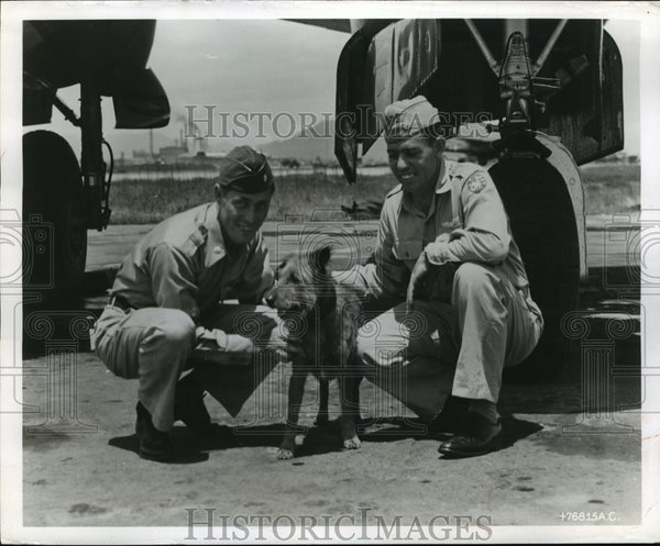 1950 Press Photo Leland Walker, Canine Lt Col Pat O'Malley, and Abraham ...