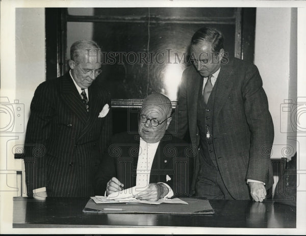1937 Press Photo New York Sheriff candidate John Kane Jr & others in ...