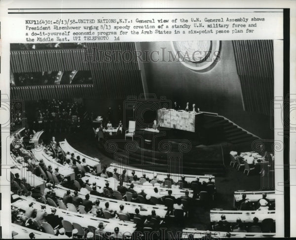 1958 Press Photo NEW YORK U.N. GENERAL ASSEMBLY NYC - Historic Images