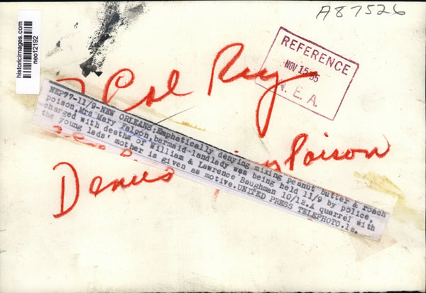 1955 Press Photo Mary Falcon Charged with William & Lawrence Baughman ...