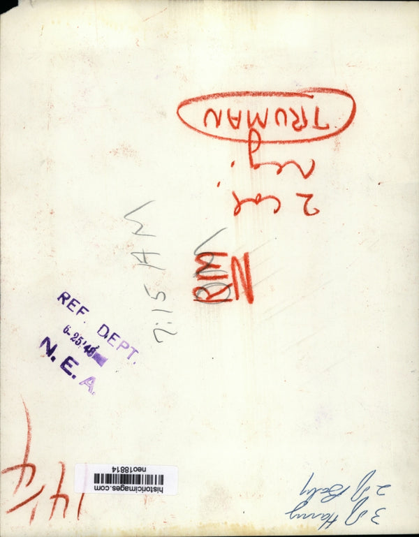 1948 Press Photo President Harry S. Truman with Baby Lauretta Sue ...