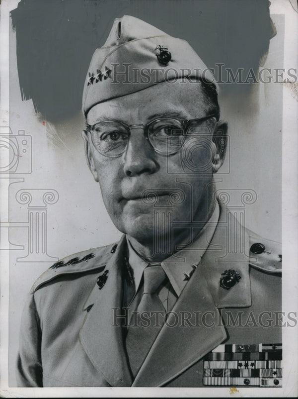 1955 Press Photo Lt General Randolph Pate new Mariene Corps Commandant ...