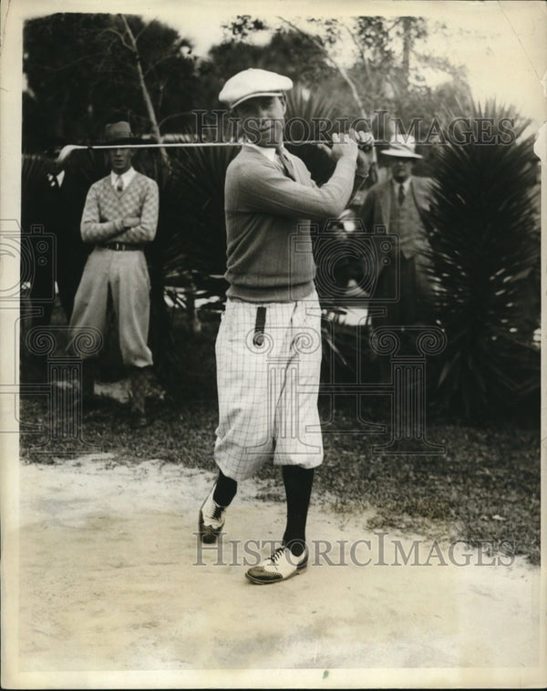 1931 Press Photo George Voight amateur golfer at Palm Beach Fla ...