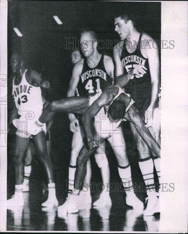 1958 Press Photo Lafayette Ind Purdues Wilson Rice vs Wisconsin ...