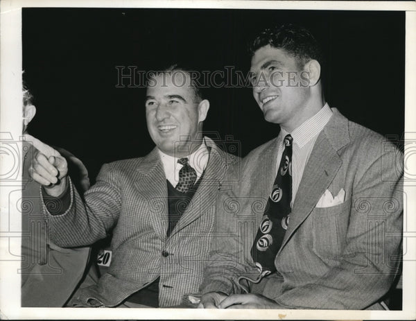 1941 Press Photo NYC Sen Albert B Chandler & Lou Nova boxer - nes26602 ...