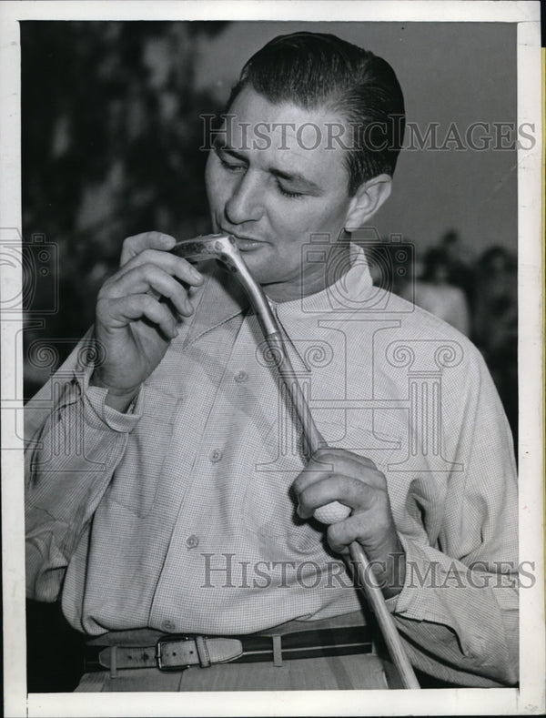 1944 Press Photo La Calif Harold Jug McSpaden at LA Open golf ...