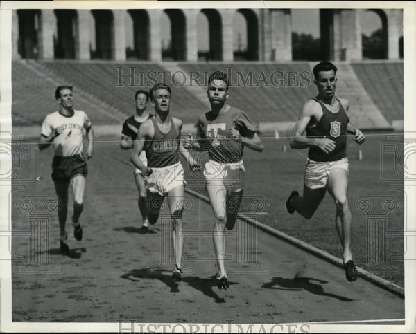 1939 Press Photo 440 yard dash Ed Miller, Charles Belcher, H Howells ...