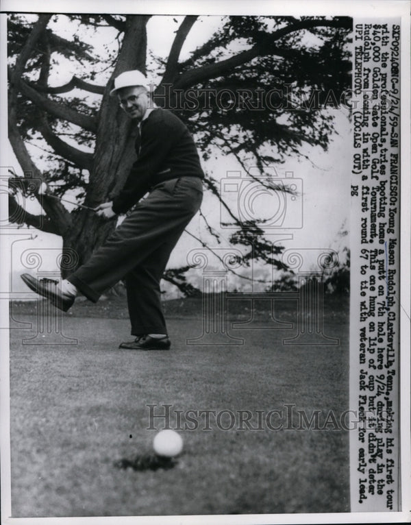 1959 Press Photo Young Mason Rudolph in Golden Gate Open Golf ...