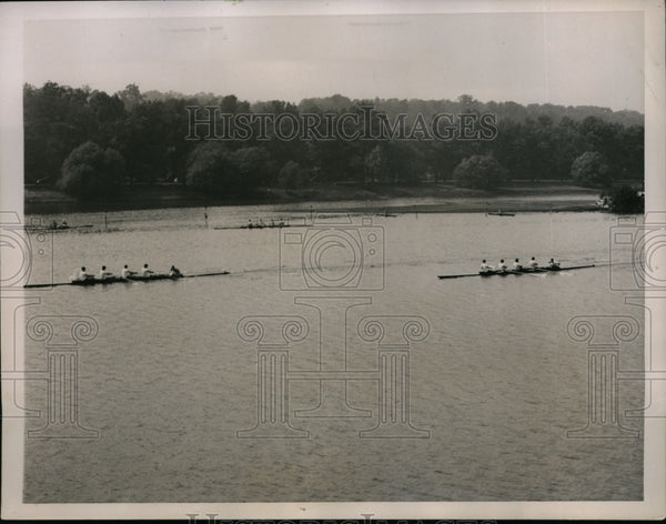 1936 Press Photo University Club crew at Olympic Rowing tryouts on ...